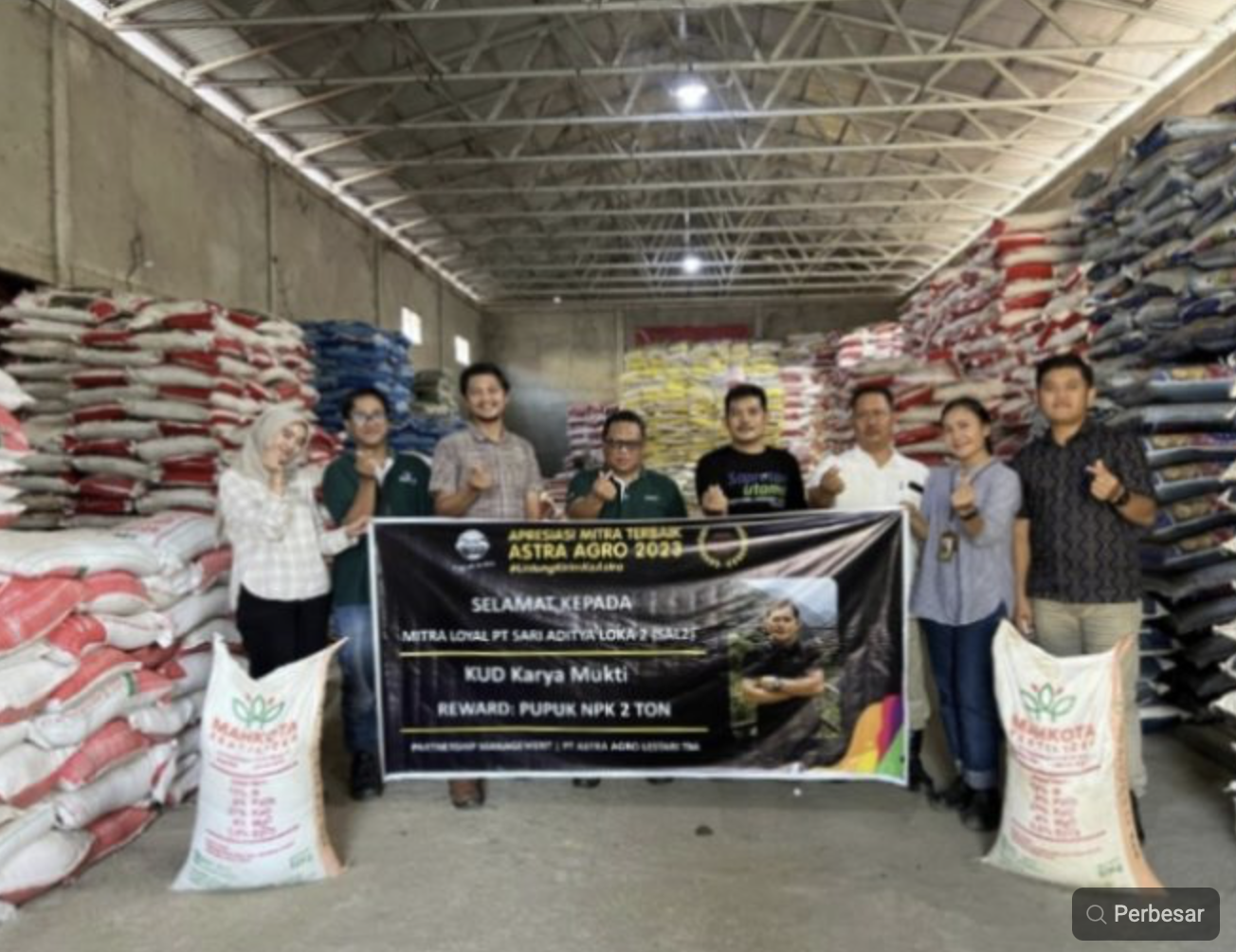 PT SAL 2 Beri Apresiasi Mitra TBS Terbaik dengan Reward Amarta – Astra Agro Lestari